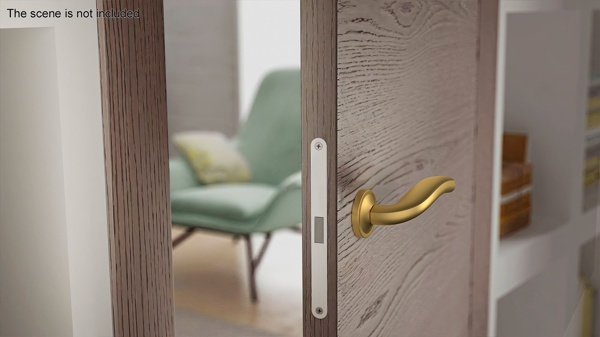 Door Handle Rotary Wave Gold 3D Model - TurboSquid 2236575