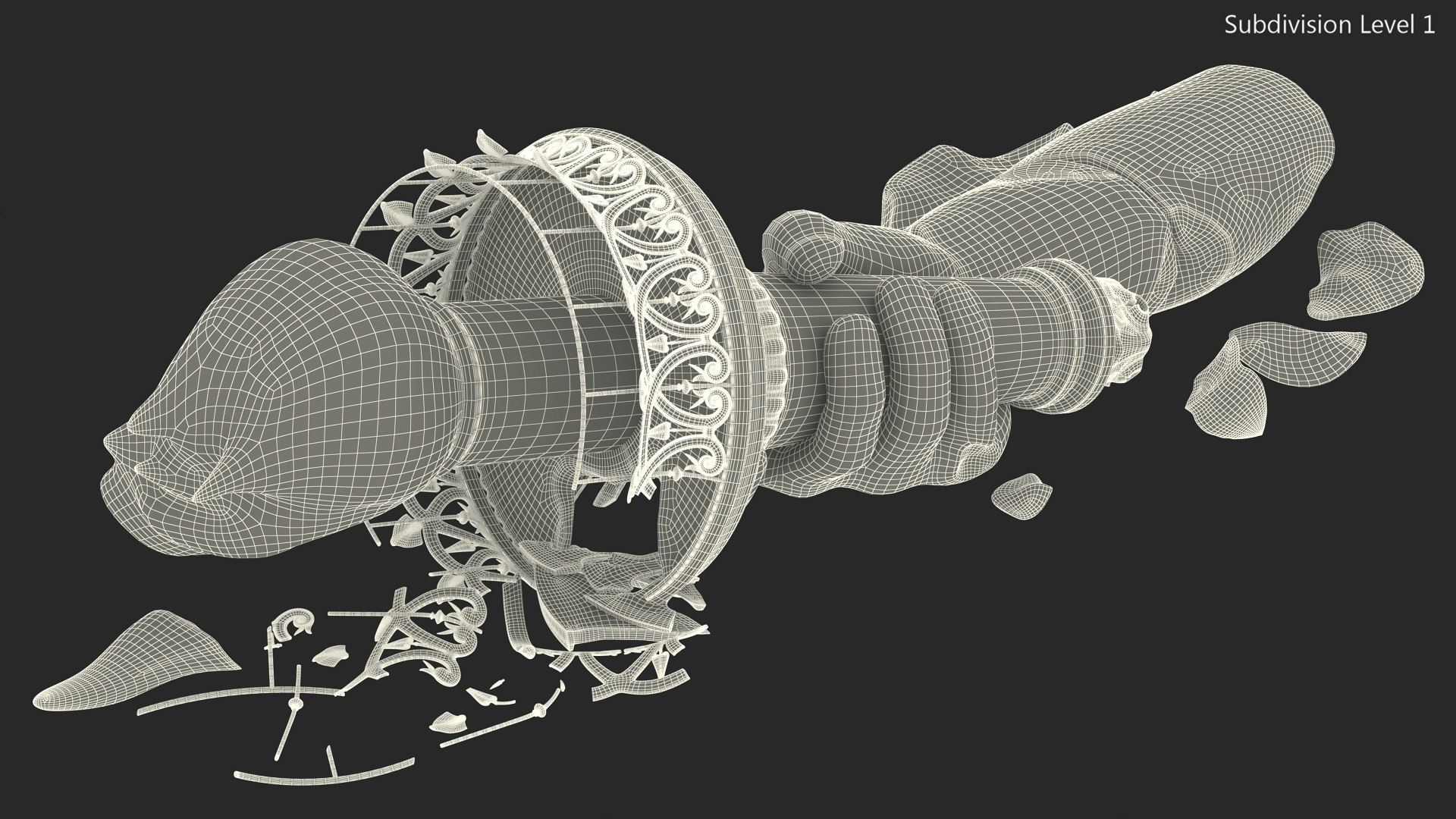 Broken Torch Of Statue Of Liberty Model - TurboSquid 2291155