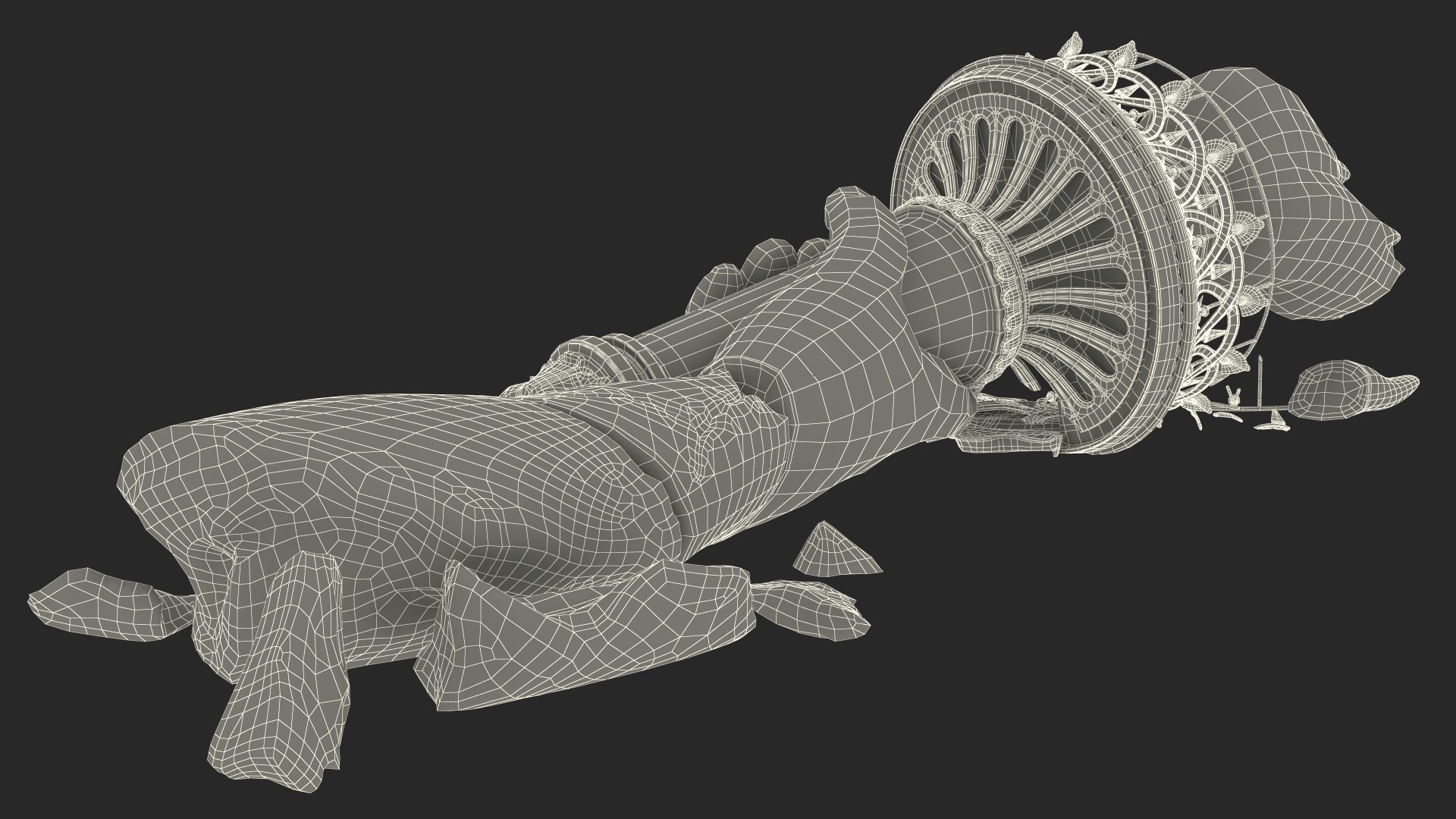 Broken Torch Of Statue Of Liberty Model - TurboSquid 2291155