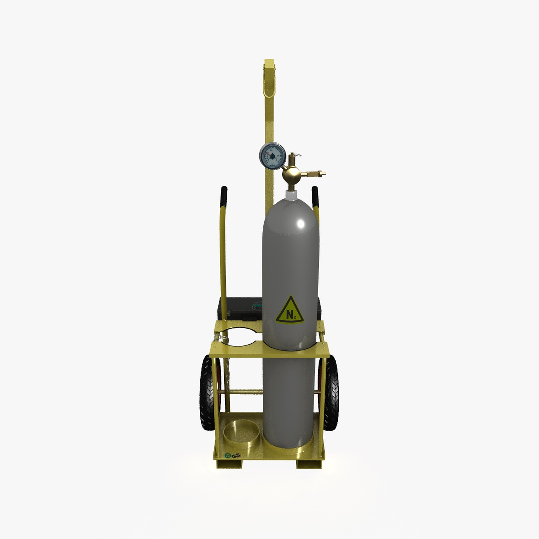 Gas Bottle Trolley 3d Obj
