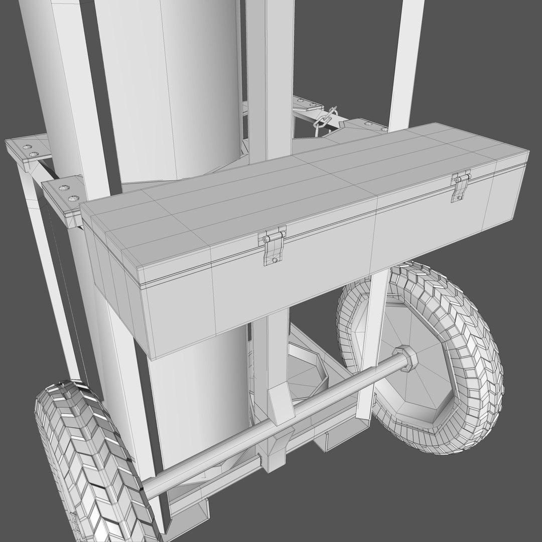 Gas Bottle Trolley 3d Obj
