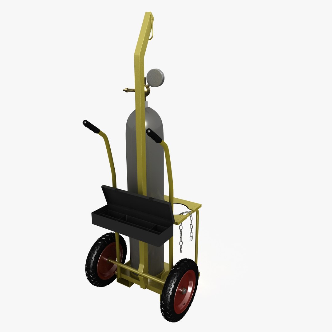 Gas Bottle Trolley 3d Obj