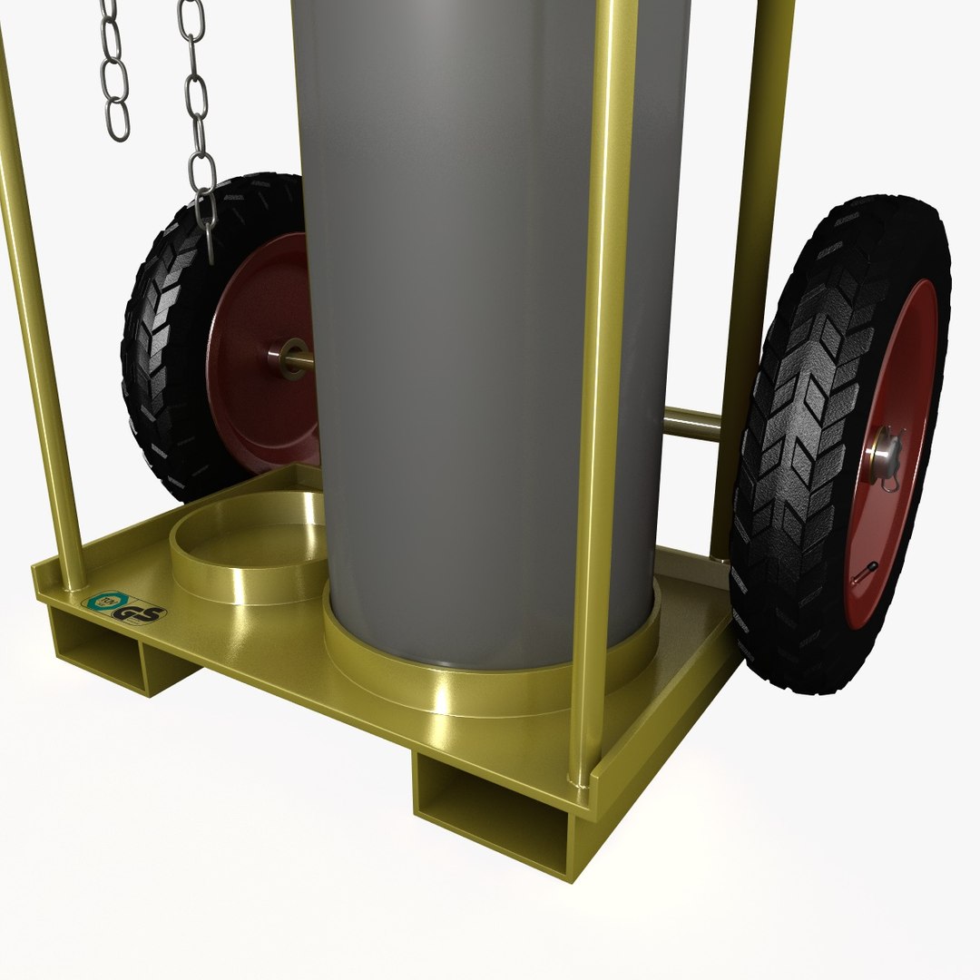 Gas Bottle Trolley 3d Obj