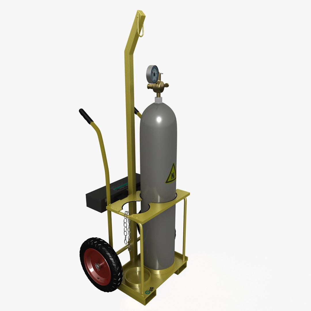 Gas Bottle Trolley 3d Obj