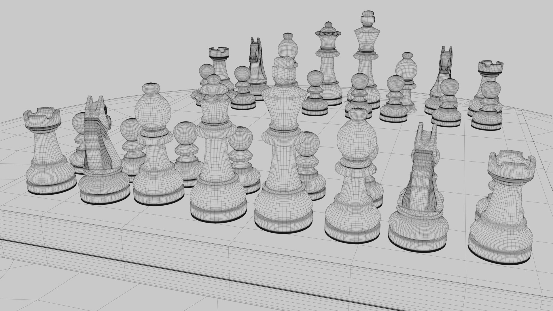 3D Chess Wood Table Model - TurboSquid 1350127