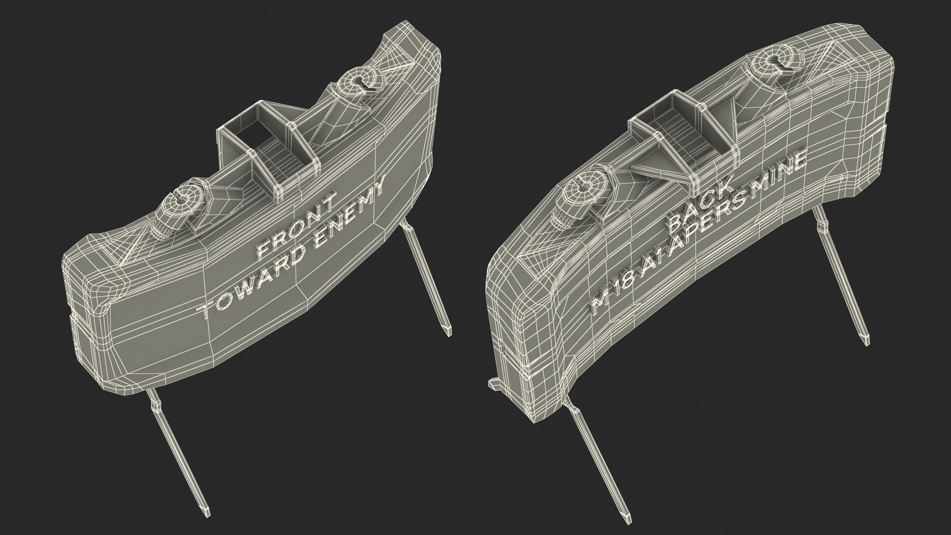 M18a1 claymore anti personnel 3D model - TurboSquid 1642131