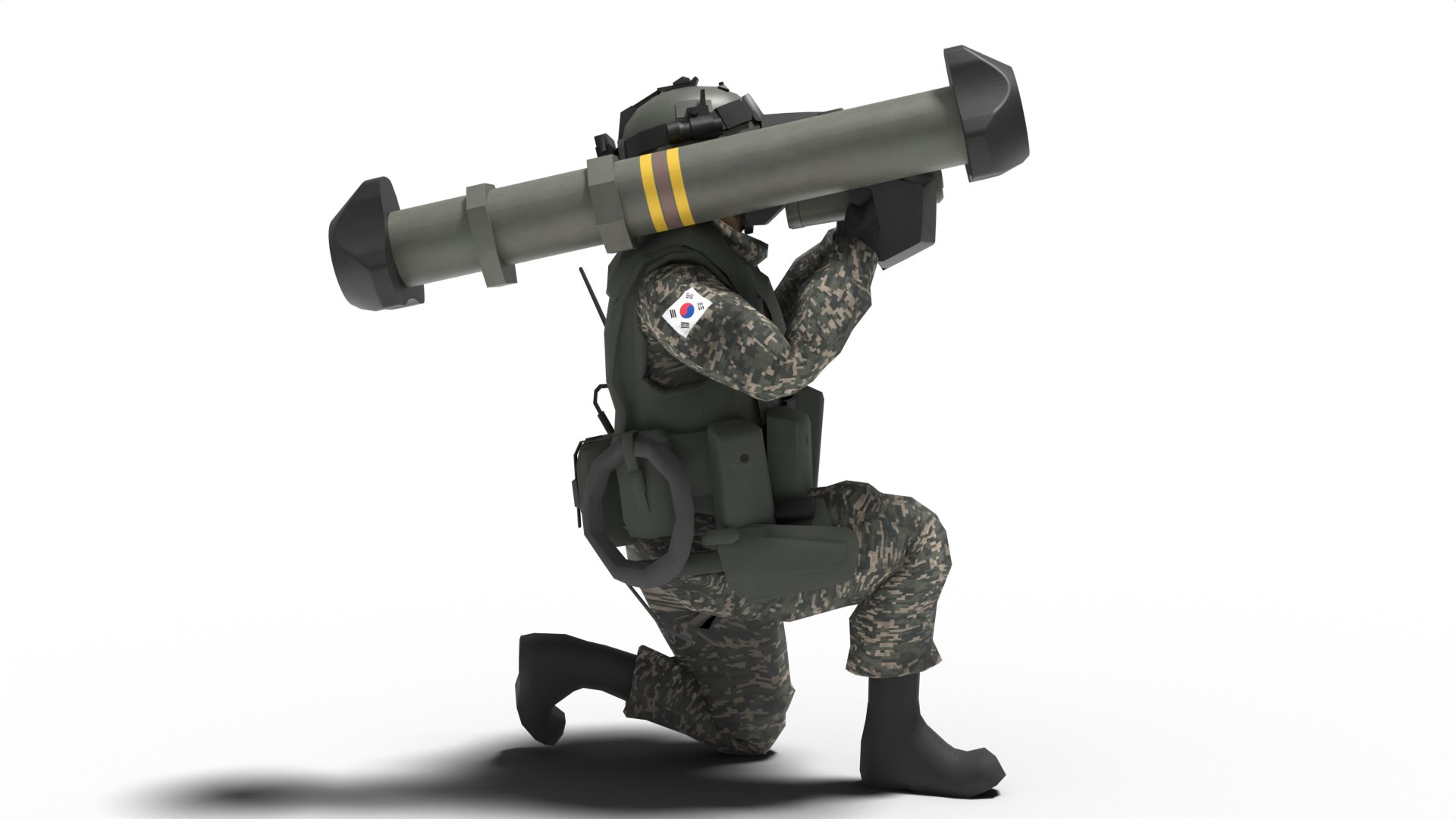 3D Model Soldier With Portable Missile Launcher Hyun-gung - TurboSquid ...