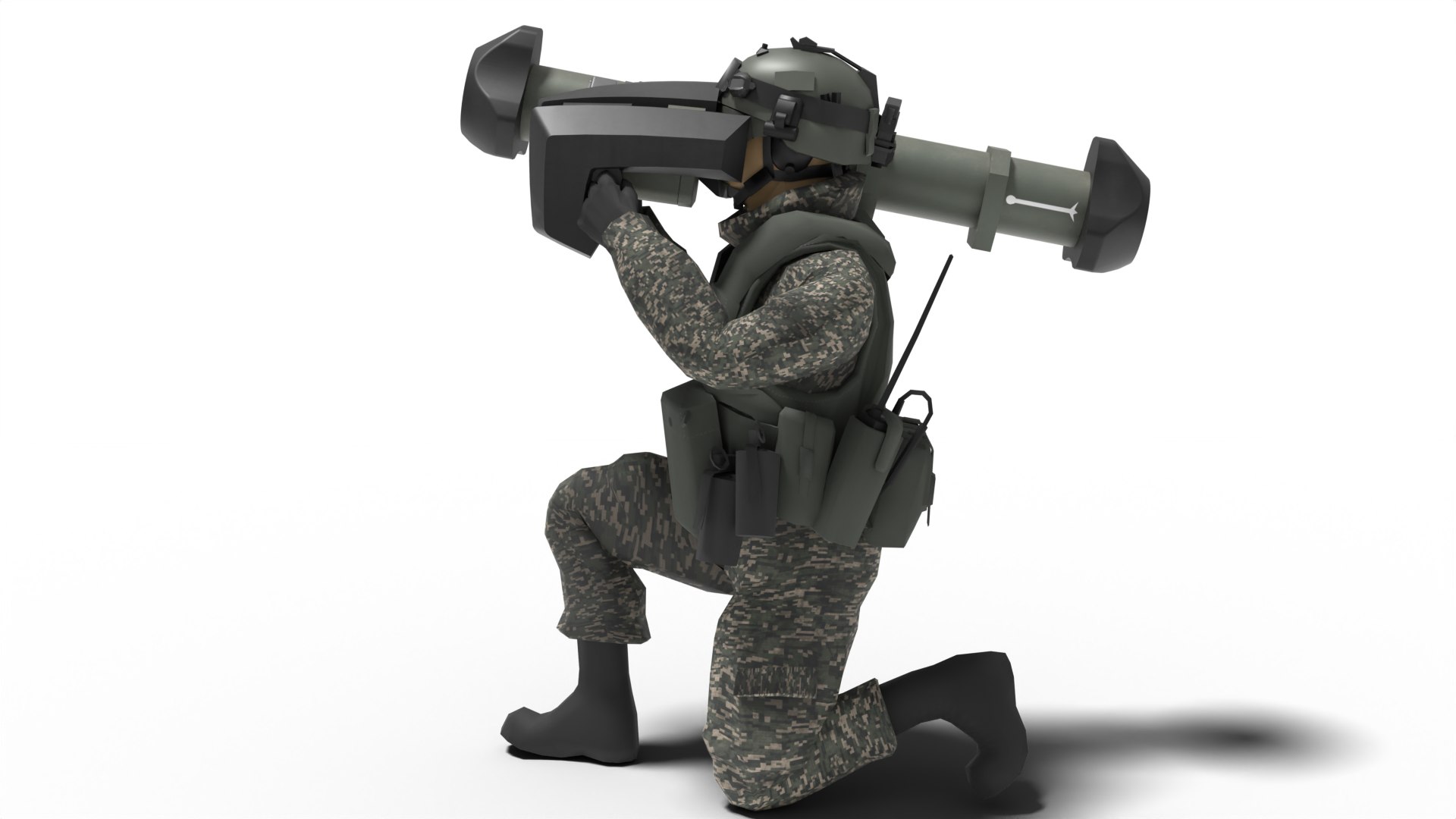 3D Model Soldier With Portable Missile Launcher Hyun-gung - TurboSquid ...