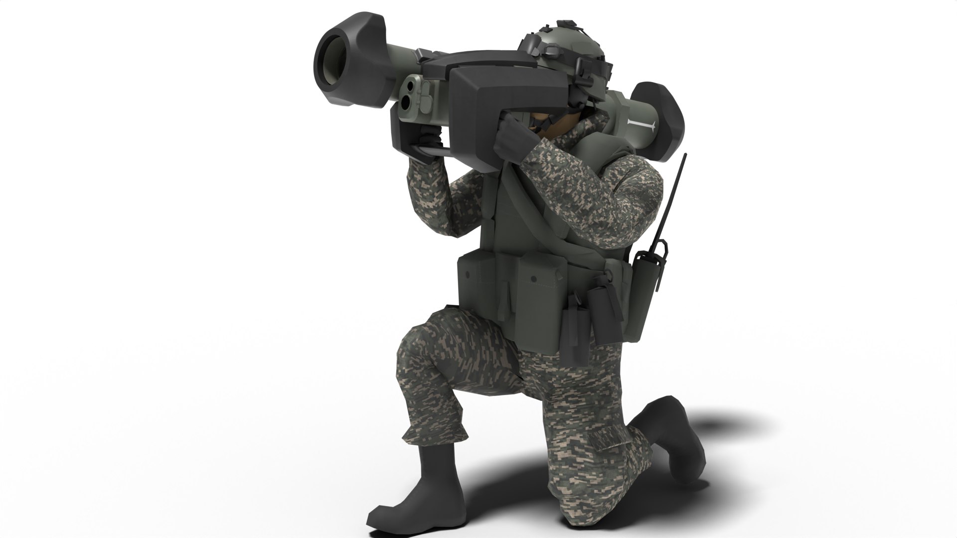 3D Model Soldier With Portable Missile Launcher Hyun-gung - TurboSquid ...