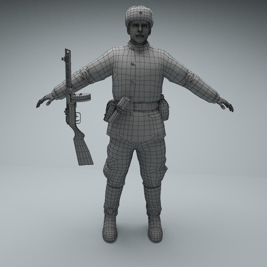 Soviet Soldier WW2 RIGGED 3D - TurboSquid 1788154