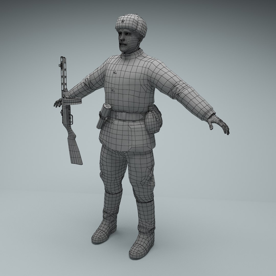 Soviet Soldier WW2 RIGGED 3D - TurboSquid 1788154