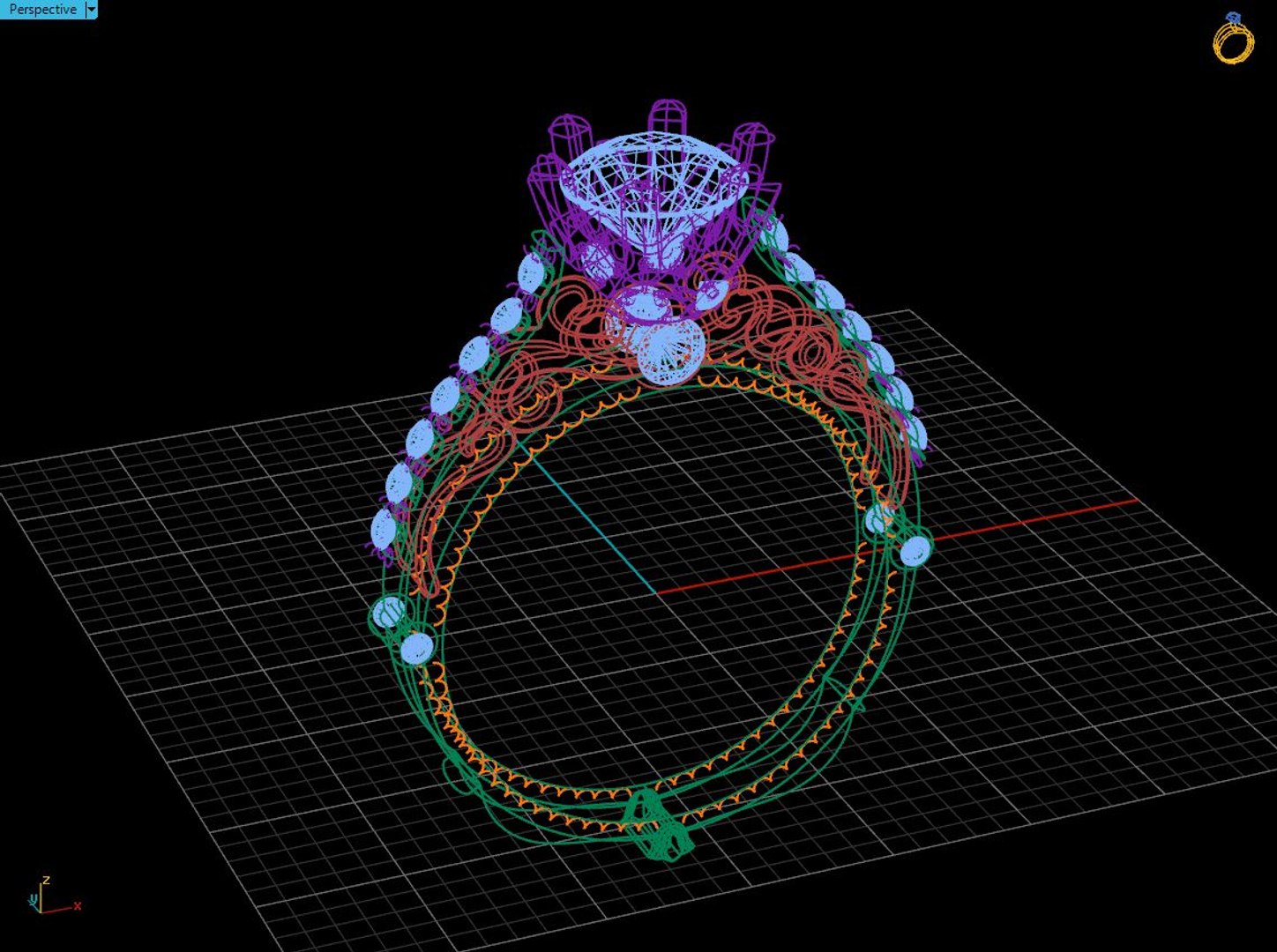 Beautiful Female Ring 3D Model - TurboSquid 1490426