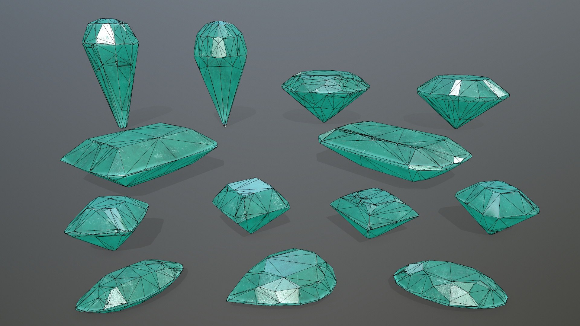 3D Gem Set Model - TurboSquid 1897099