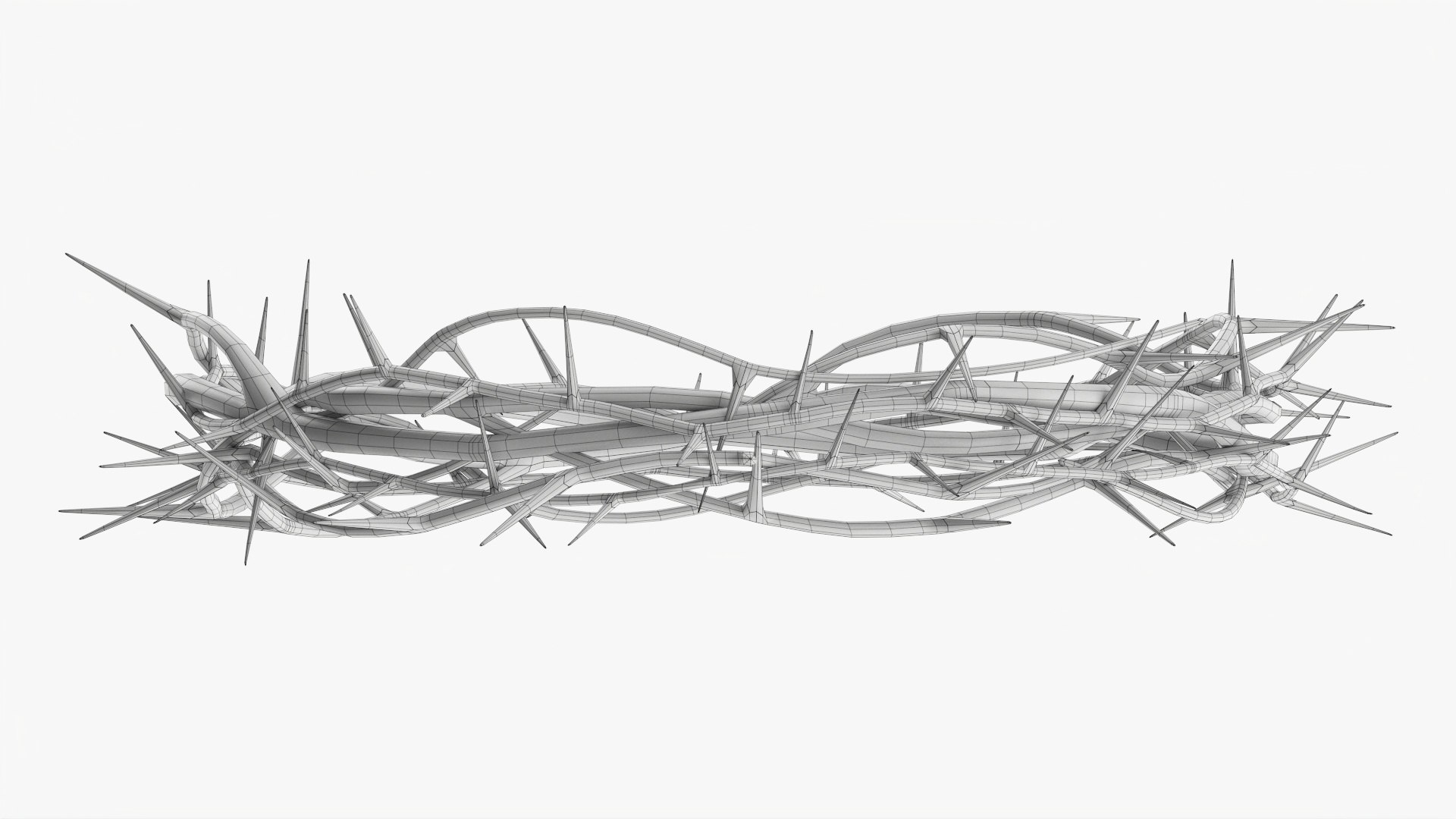 3D Crown Of Thorns Metal Gold Model - TurboSquid 1770725