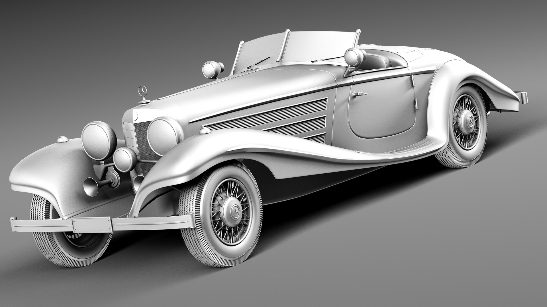 C4d Mercedes Benz 540 540k