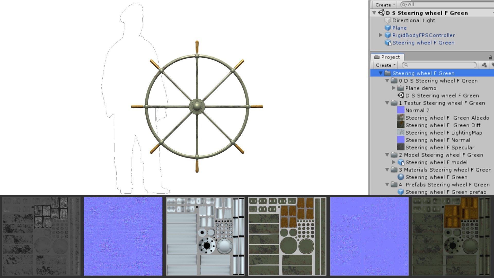 3D Steering Wheel F Green - TurboSquid 1864606