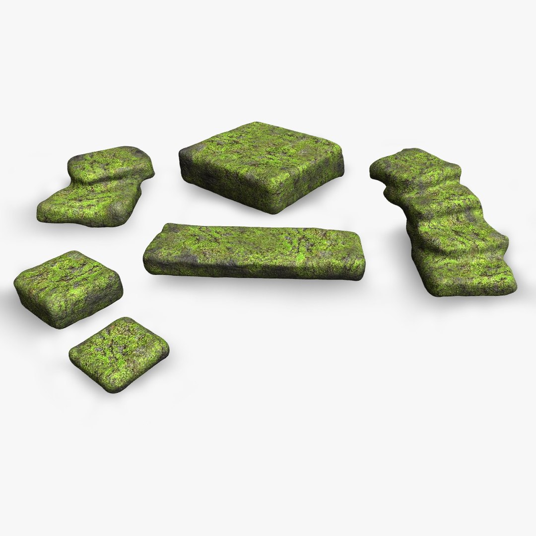 Free 3D Stone Platforms - Moss 1 - TurboSquid 1975070