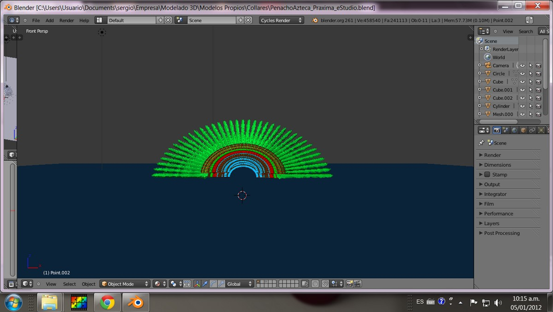 3d Prehispanic Azteca Penacho