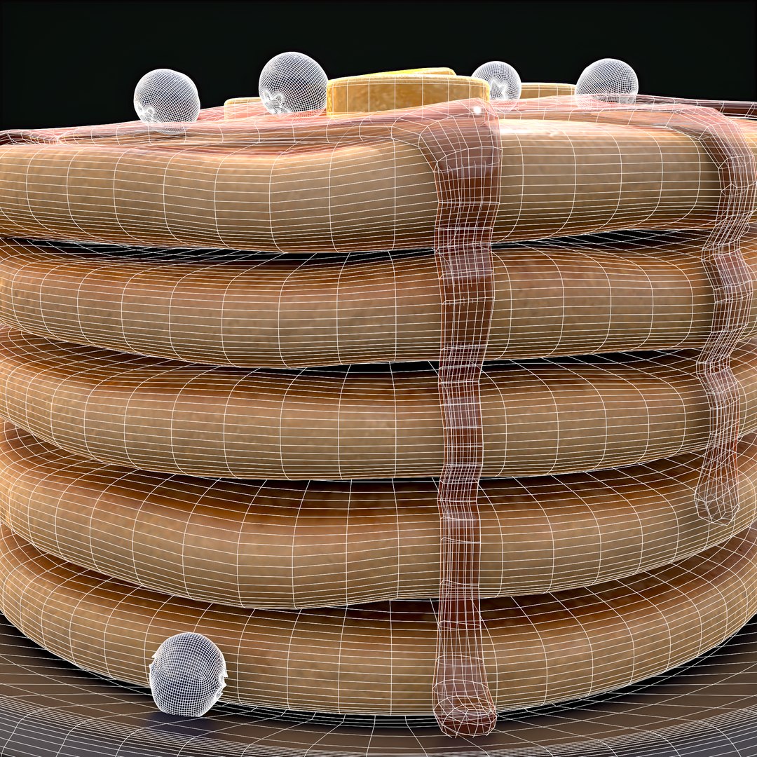 3D Blueberry Banana Pancakes model - TurboSquid 1955318