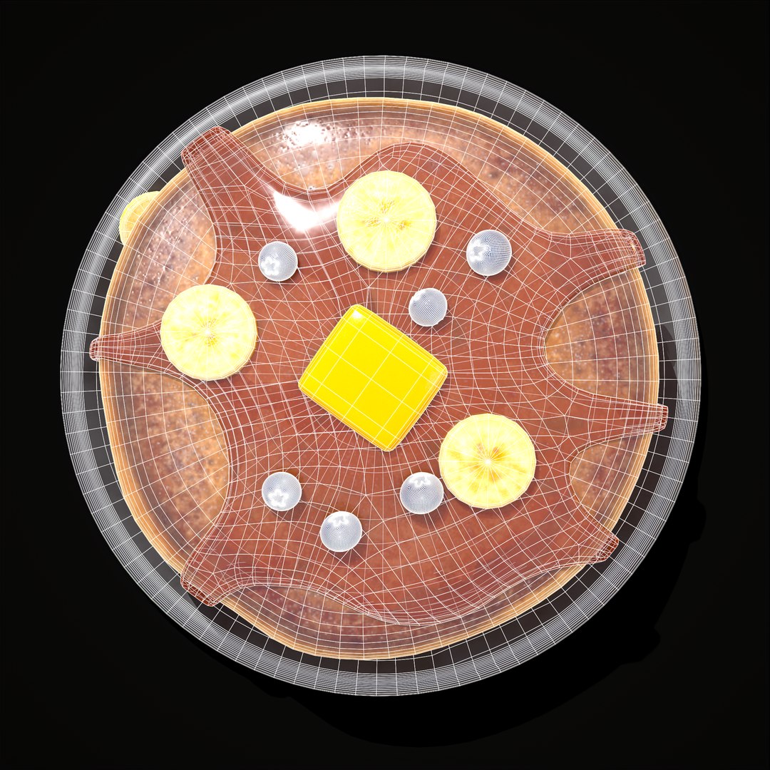 3D Blueberry Banana Pancakes model - TurboSquid 1955318