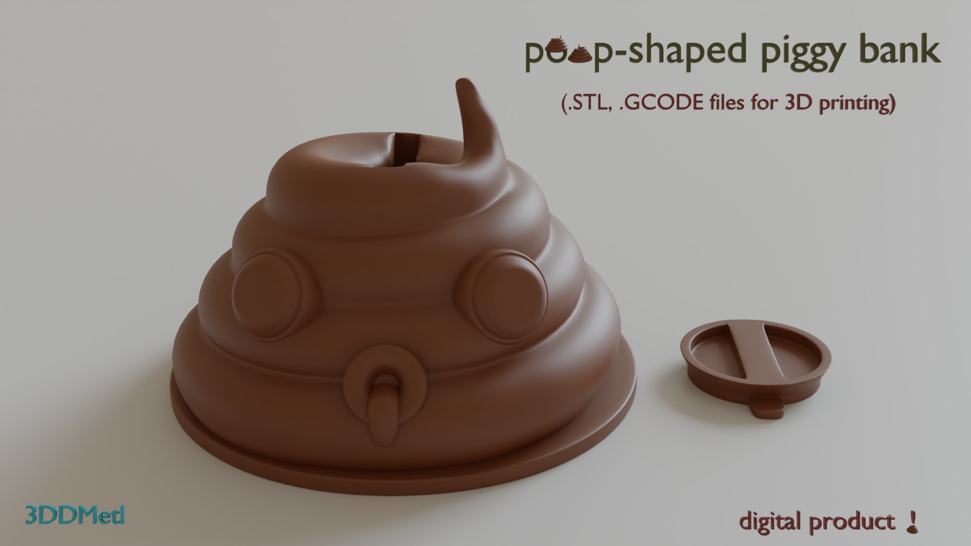 3D Poop-shaped Piggy Bank Stl Gcode Files For 3d Printing - TurboSquid ...