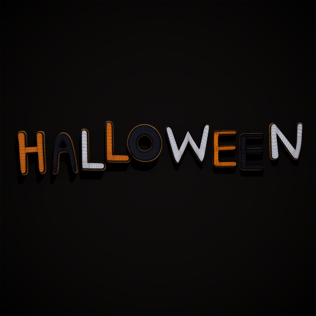 Halloween Letters Cookies 3D Model - TurboSquid 1961770