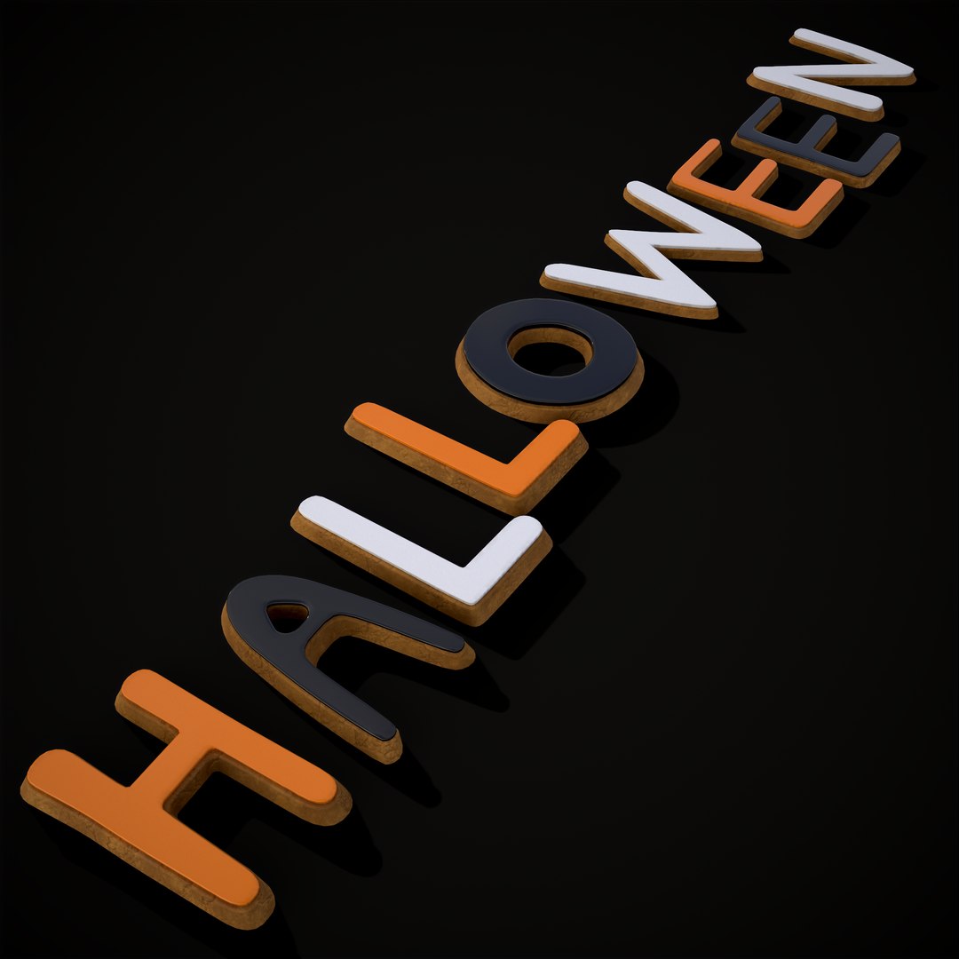 Halloween Letters Cookies 3D Model - TurboSquid 1961770