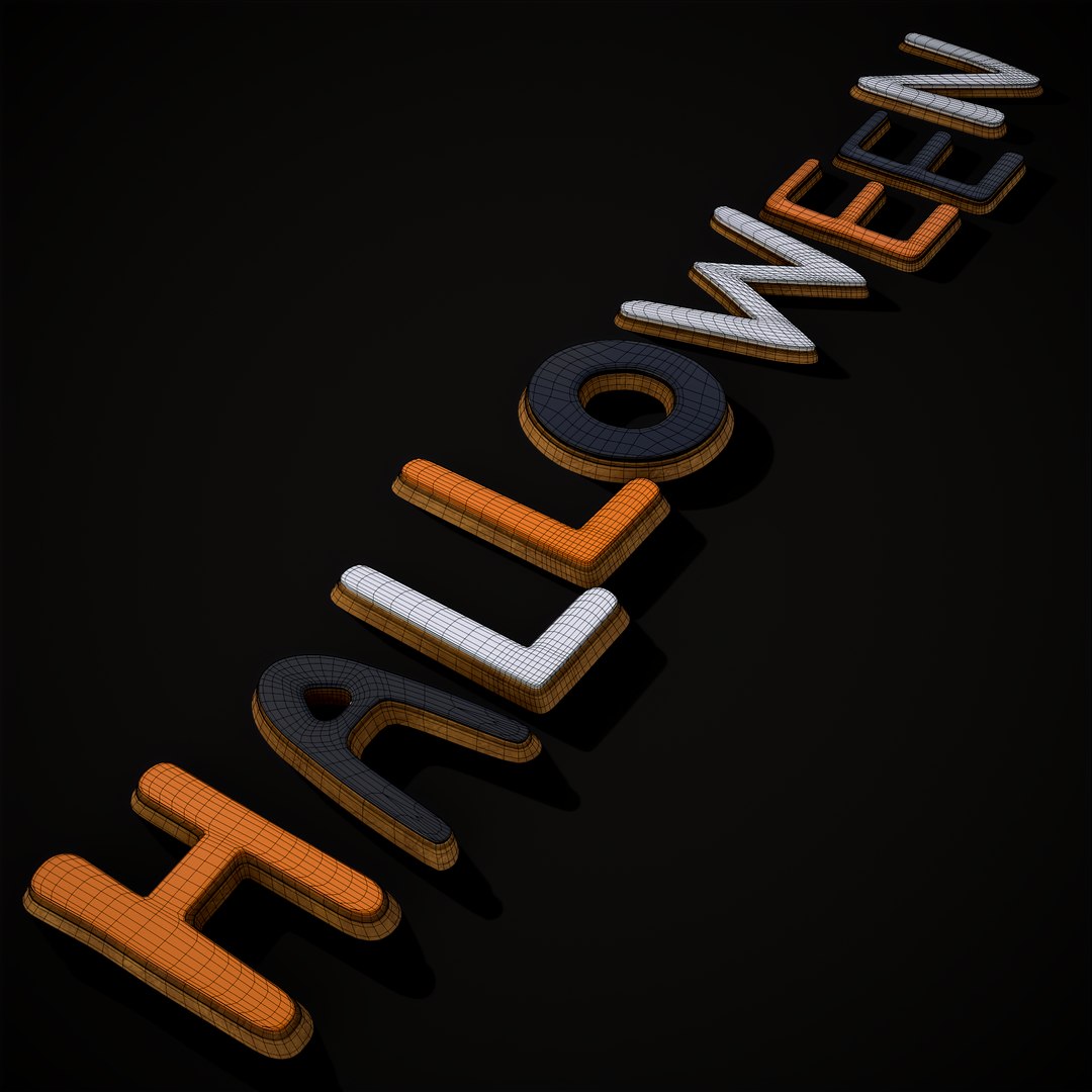 Halloween Letters Cookies 3D Model - TurboSquid 1961770