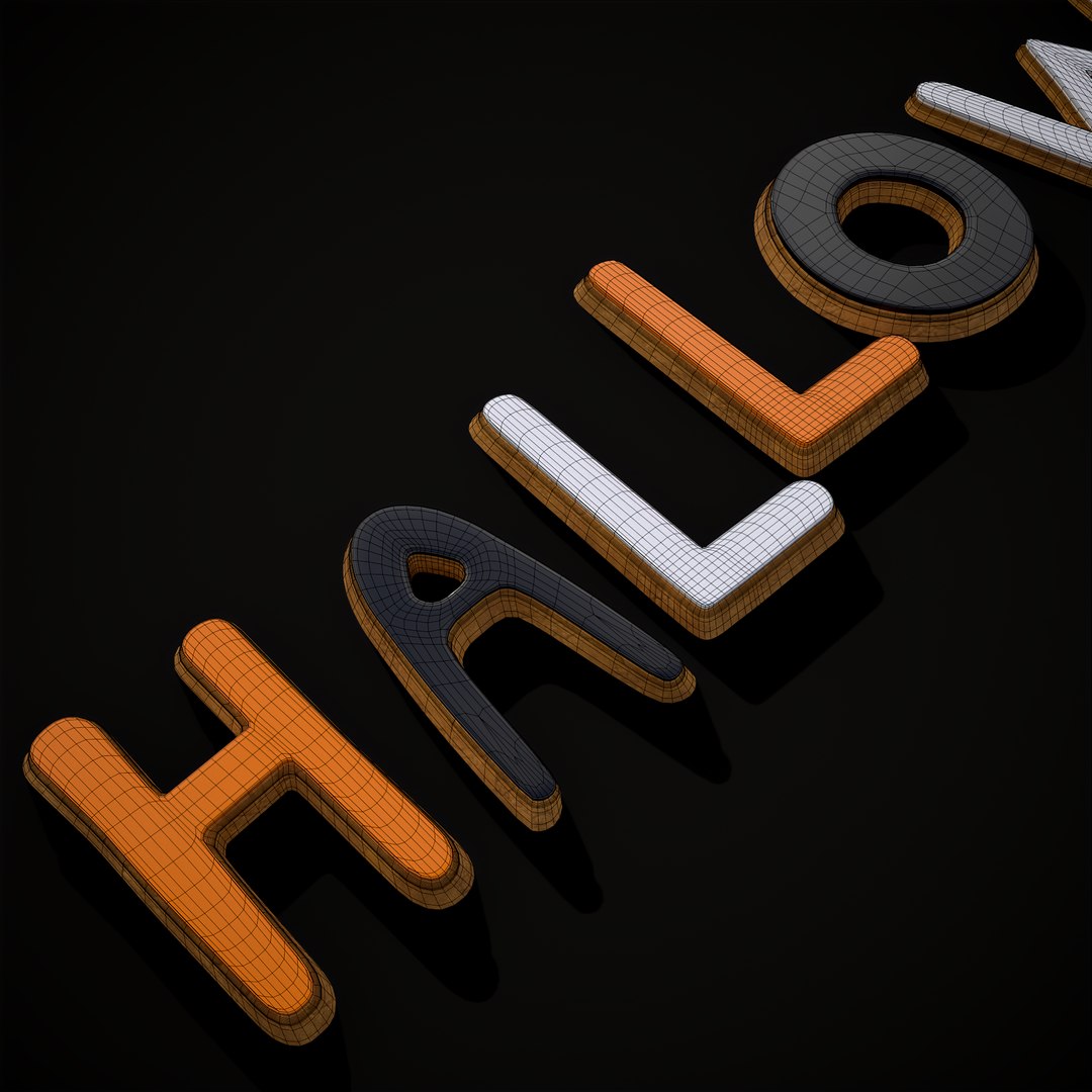 Halloween Letters Cookies 3D Model - TurboSquid 1961770