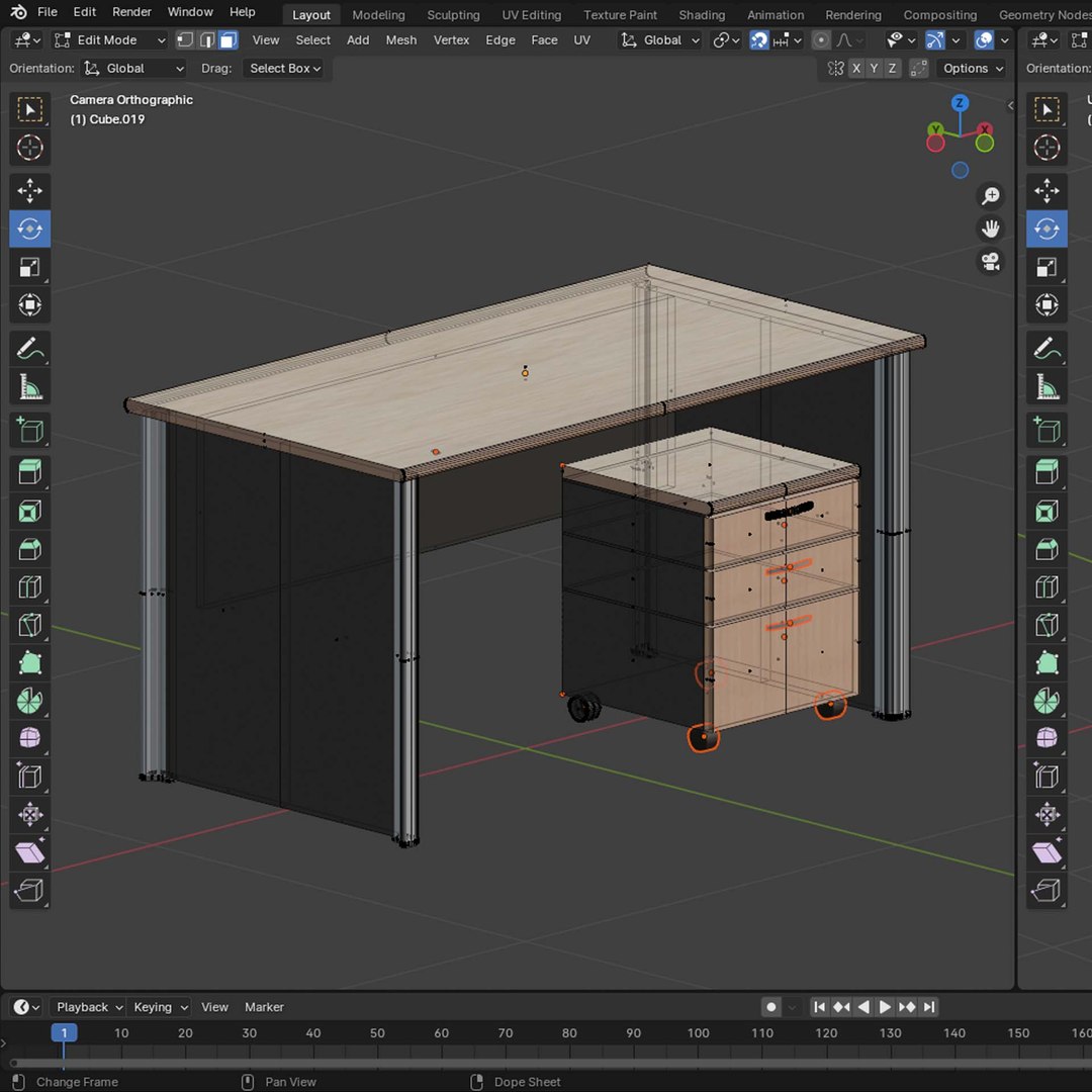 Manager Desk 3D Model - TurboSquid 2180802