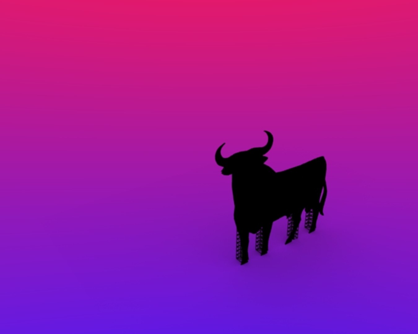 3d Model Spanish Bull Billboard