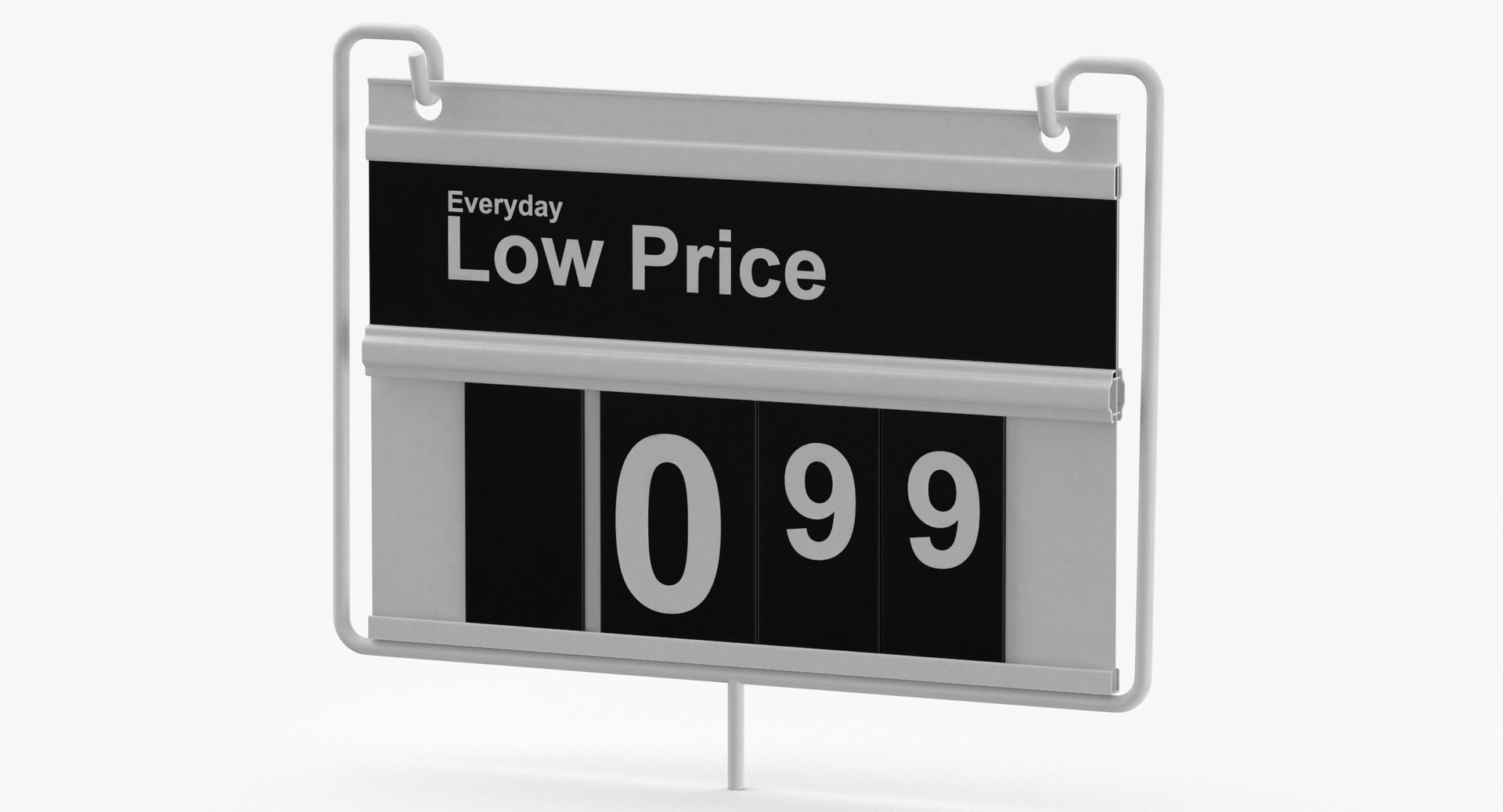 Promotional Signage Short Post 3D - TurboSquid 1978625