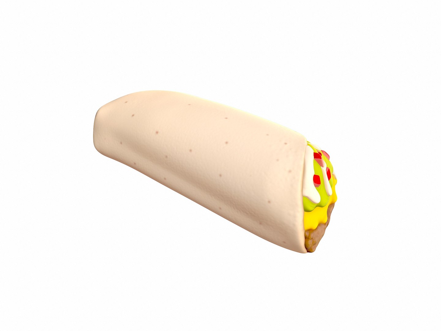 Burrito Cartoon Model - TurboSquid 1483232