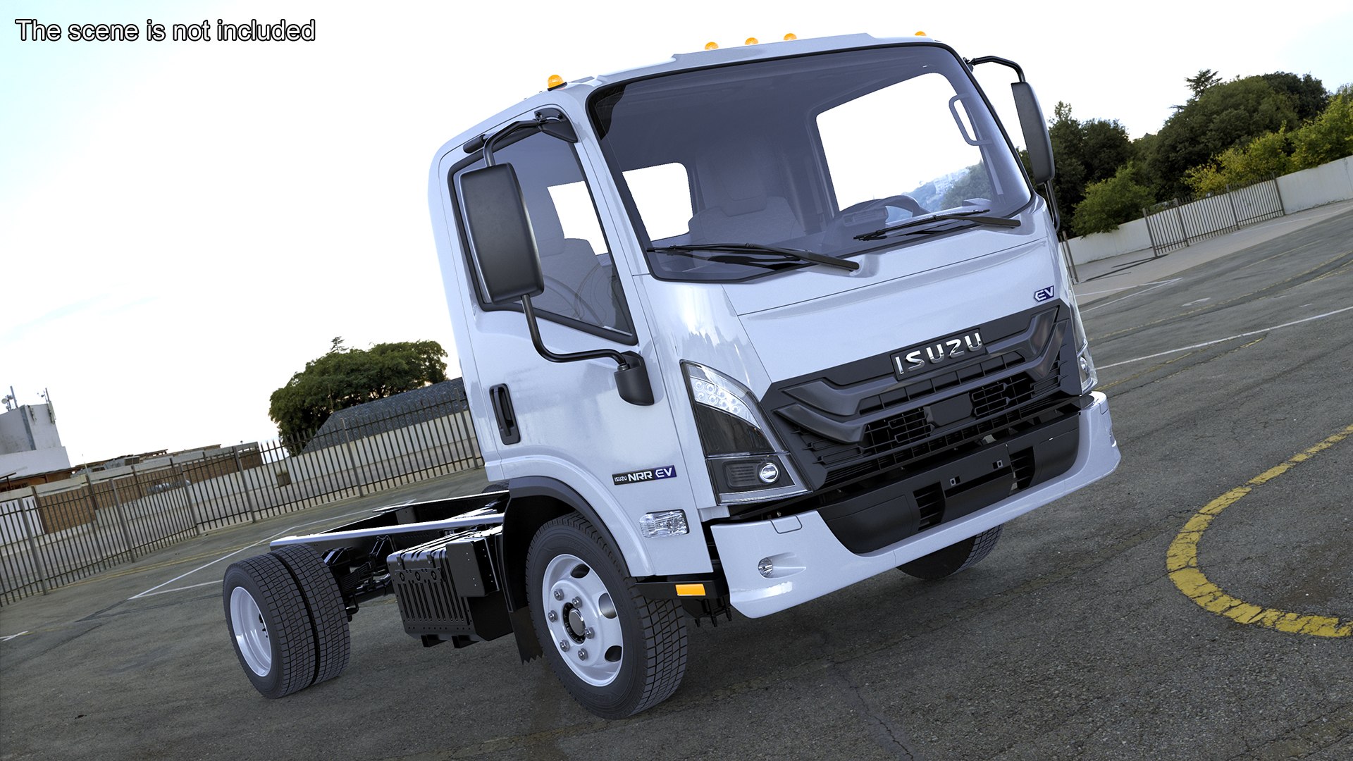 3D Isuzu NRR EV Electric Truck 132 Inch No Body Model - TurboSquid 2386250