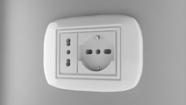 power socket type l 3d model