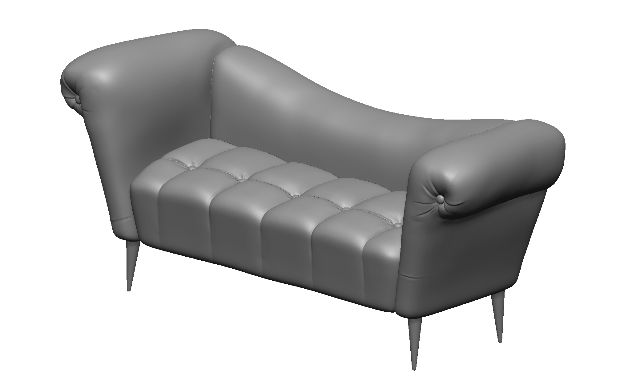 3D Settee Loveseat model - TurboSquid 2049147