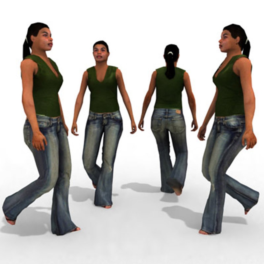 - casual female person 3d max