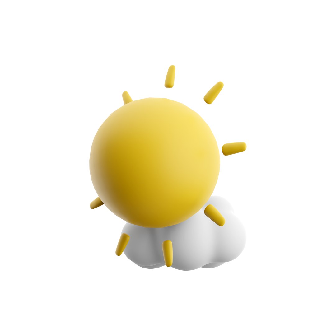 3d Weather Sun Cloud Icon 3D - TurboSquid 2045355