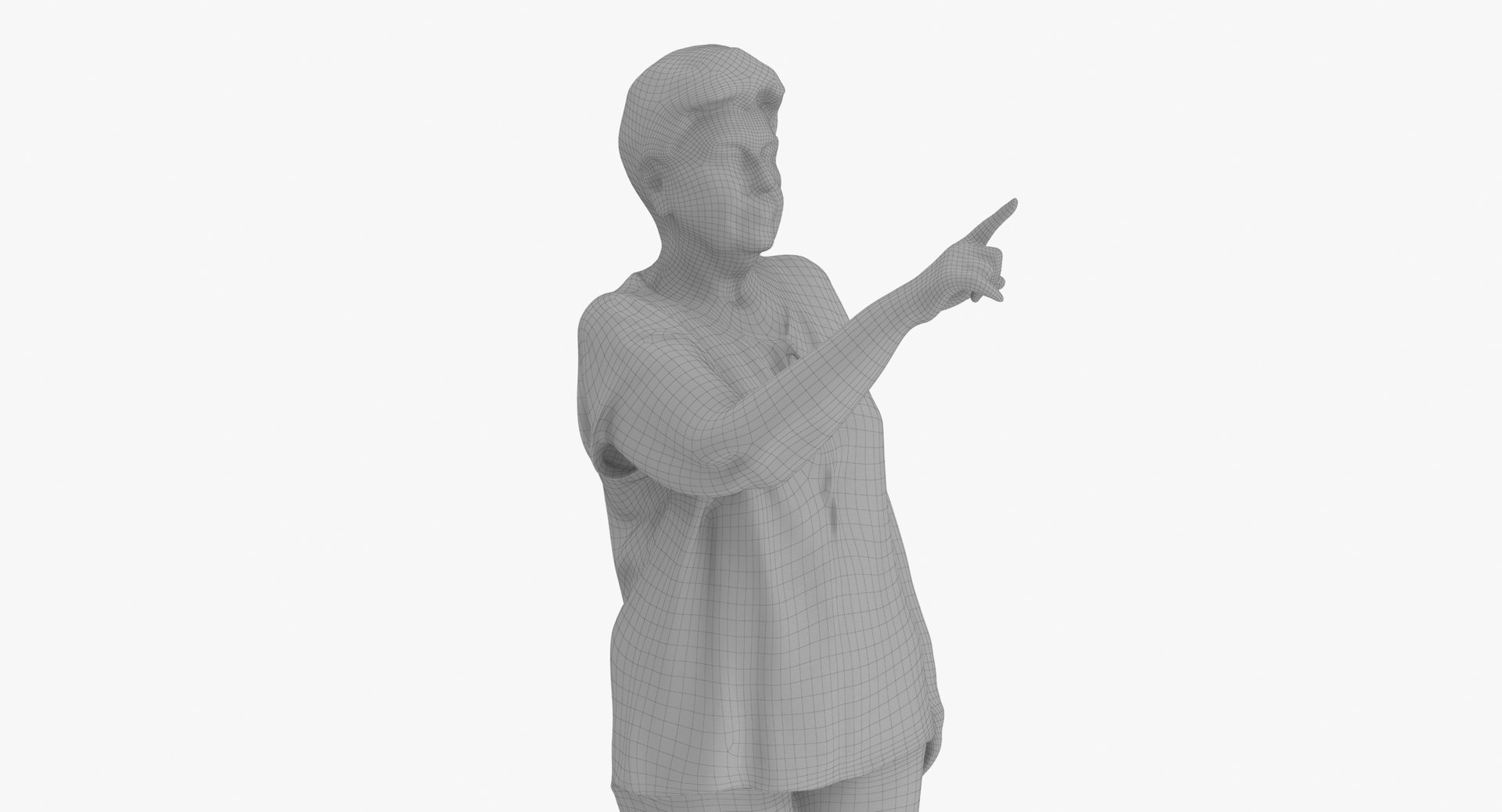 3D Sophie Casual Summer Interacting Pose 02 Pointing model - TurboSquid ...