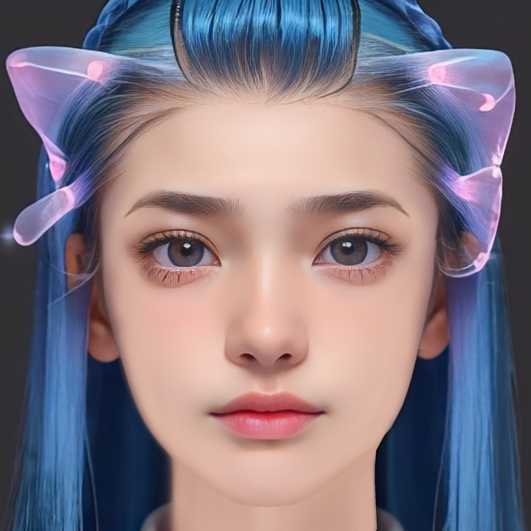 3D Beautiful Girl Head 03 - No Hair - Low Poly Head For Game Model - TurboSquid 2341163