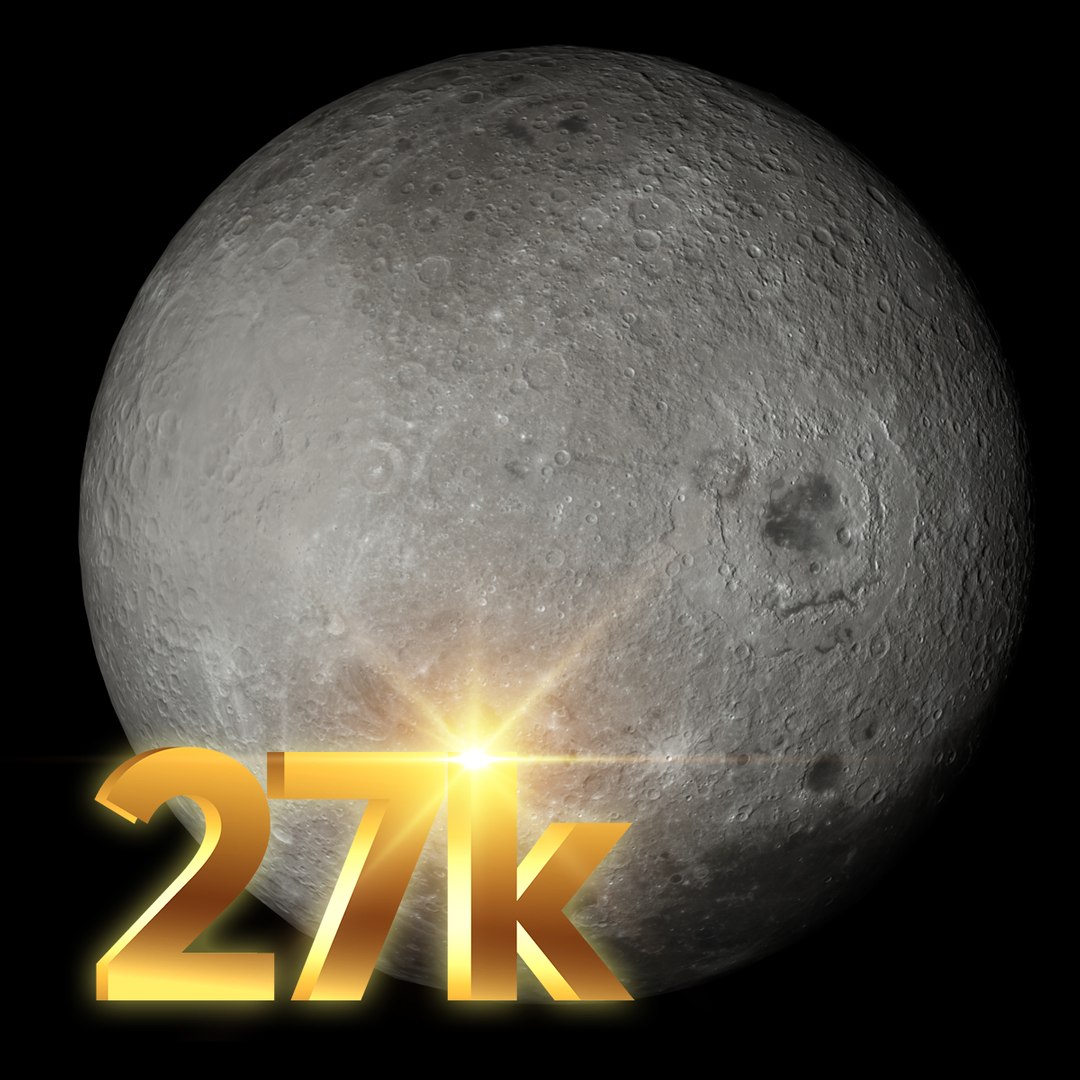 3D Realistic Moon With 27K - TurboSquid 2250976
