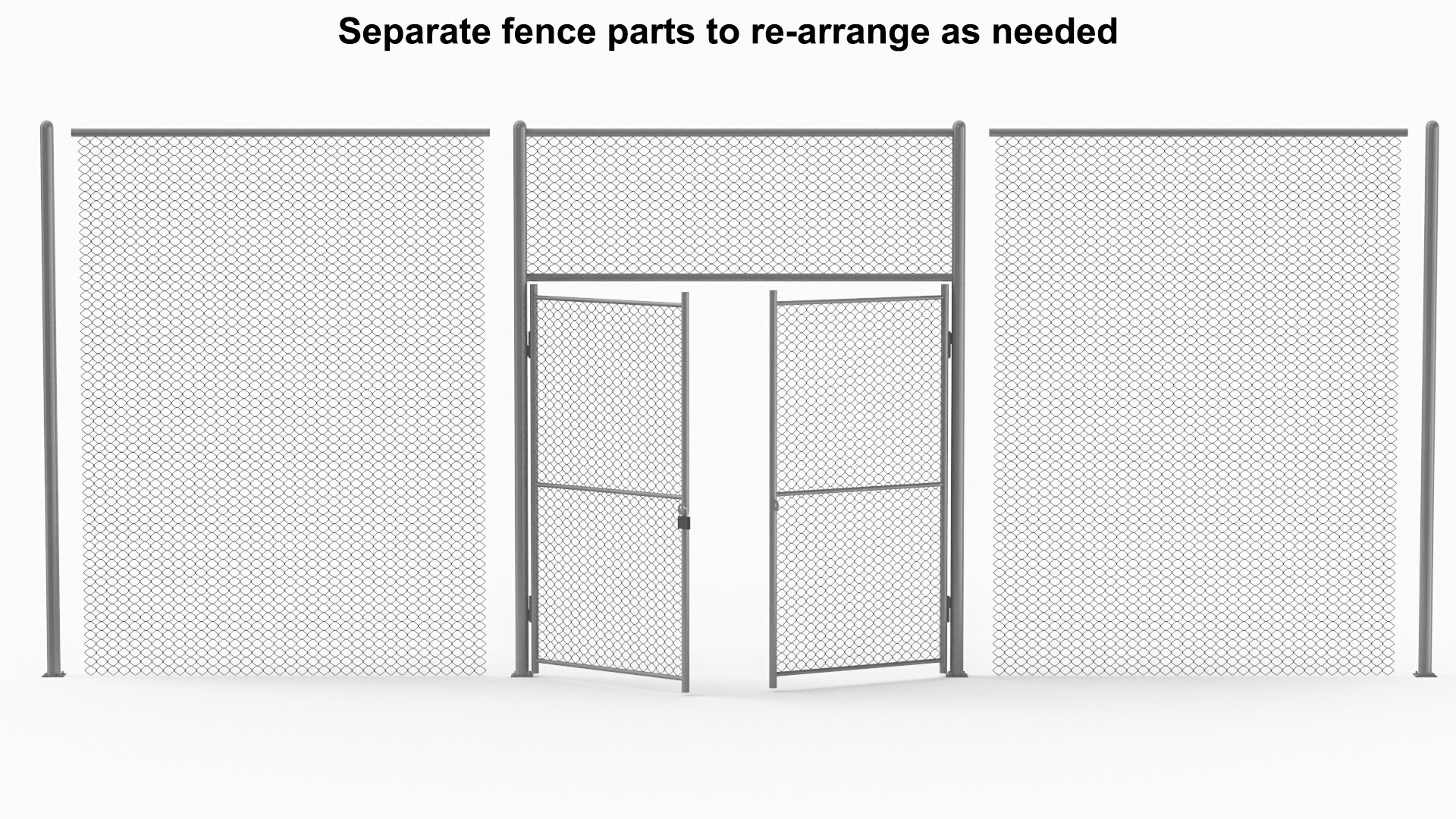 Seamless Metal Fence 03 3D Model - TurboSquid 2040033