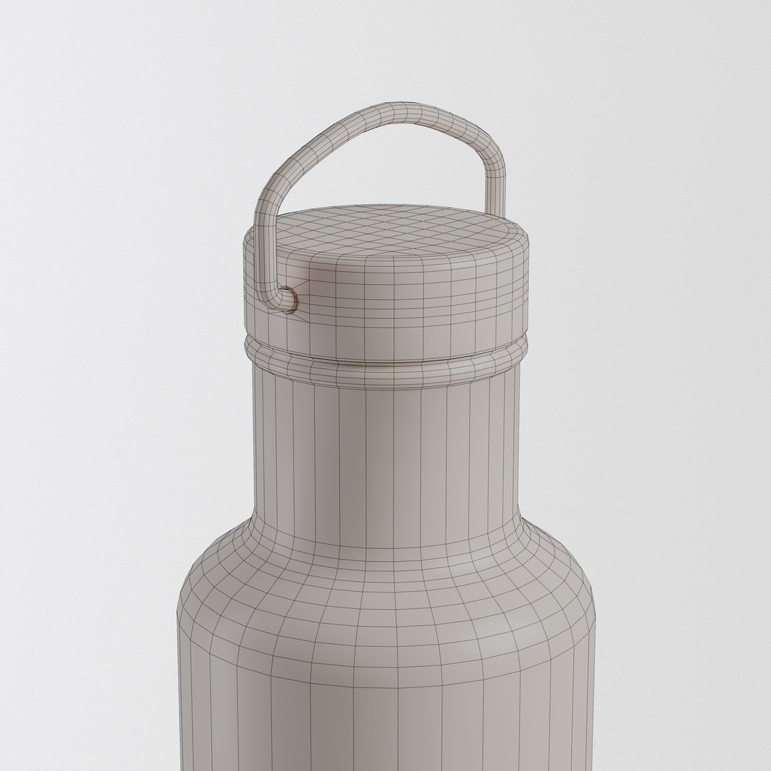 Brushed Metal Water Bottle 3D Model - TurboSquid 2167944