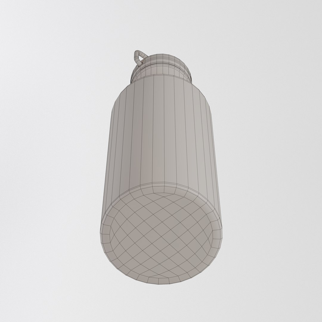 Brushed Metal Water Bottle 3D Model - TurboSquid 2167944