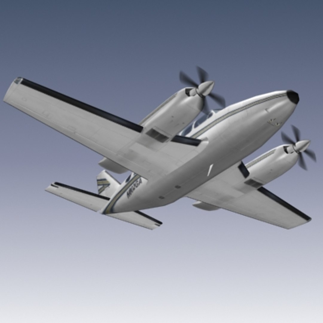Piper Chieftain Aircraft Pa-31-350 3d Model