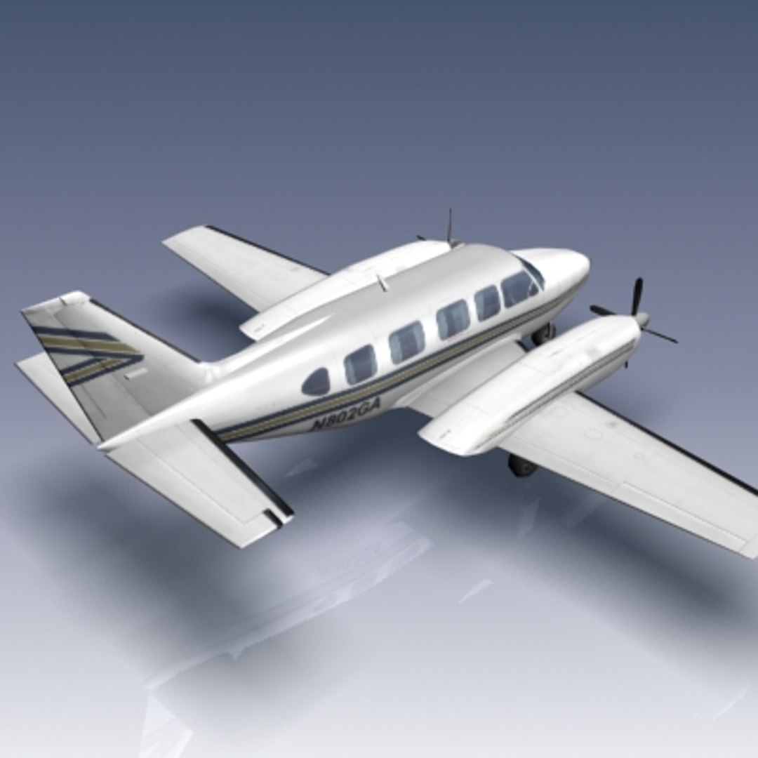 Piper Chieftain Aircraft Pa-31-350 3d Model
