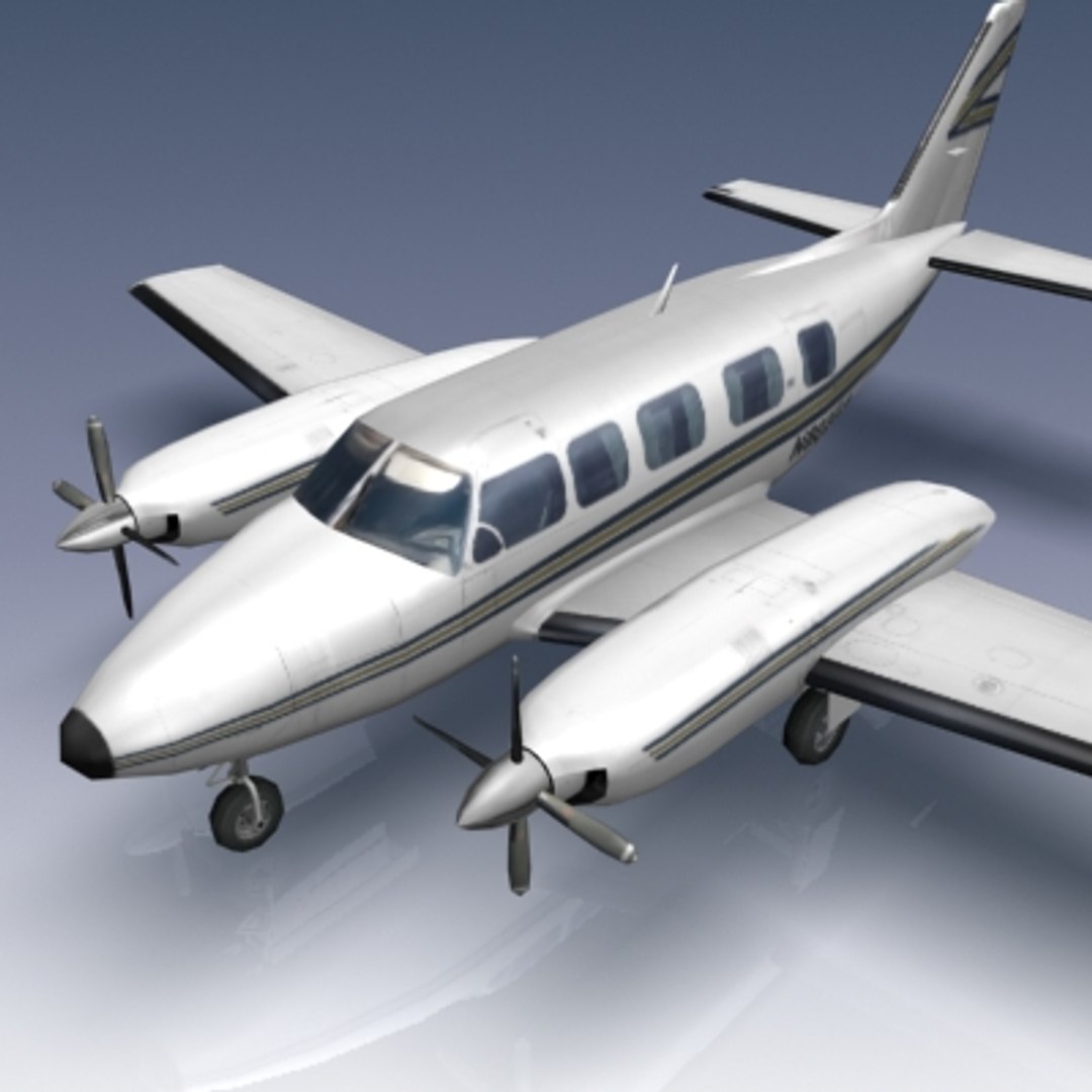 Piper Chieftain Aircraft Pa-31-350 3d Model