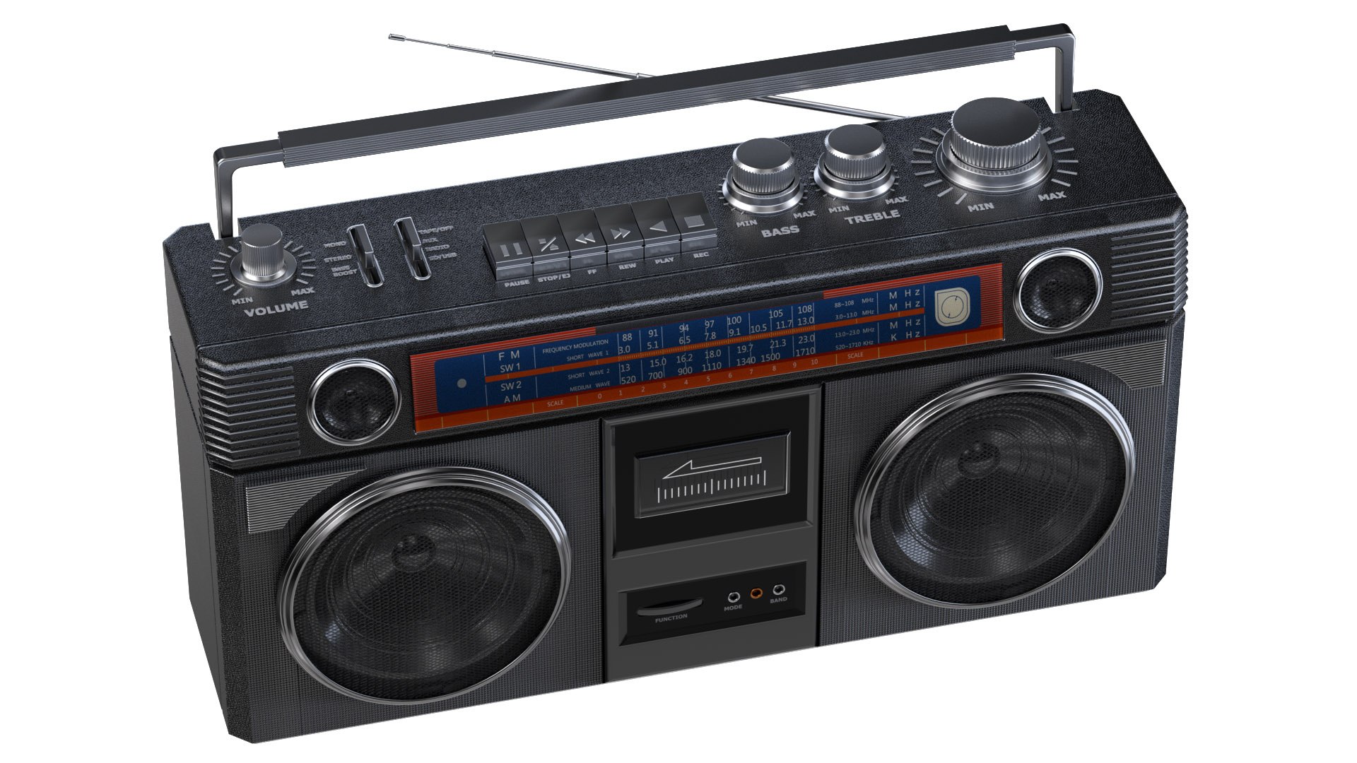 Tape Drive Of Retro Cassette Radio Cassette Player 3D Model ...