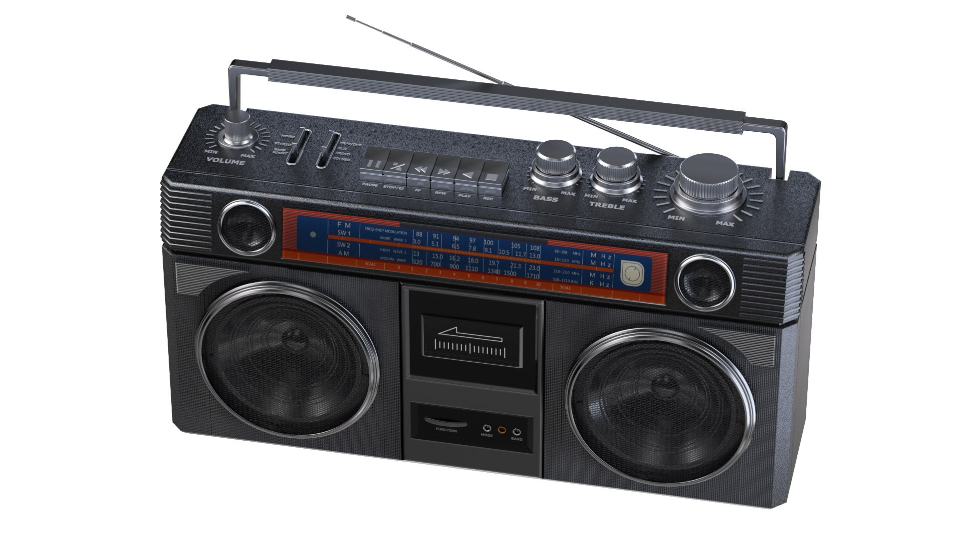 Tape Drive Of Retro Cassette Radio Cassette Player 3D Model ...