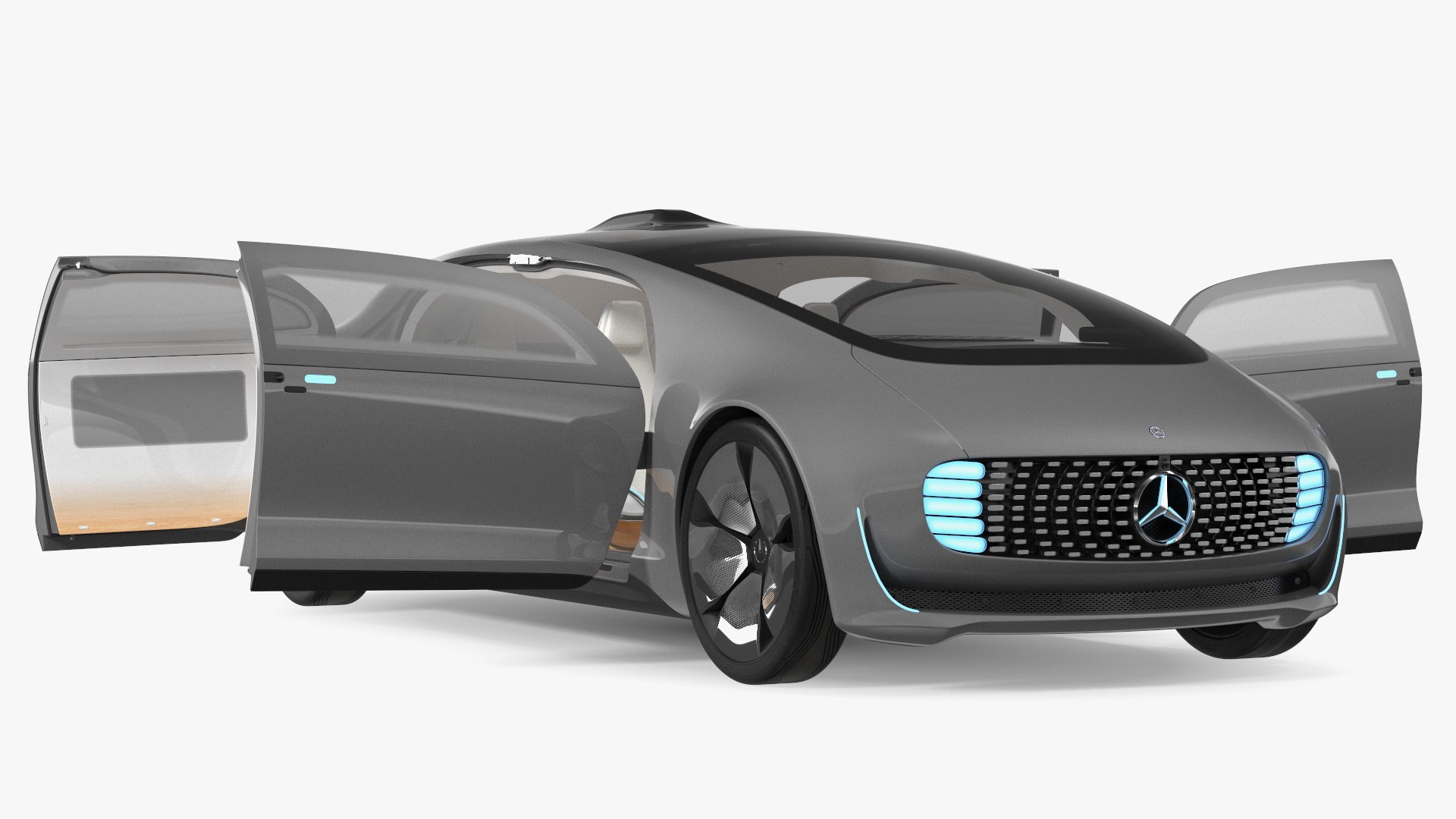 3D Mercedes Benz F015 Self Driving Car Concept Rigged For Maya Model - TurboSquid 2059279